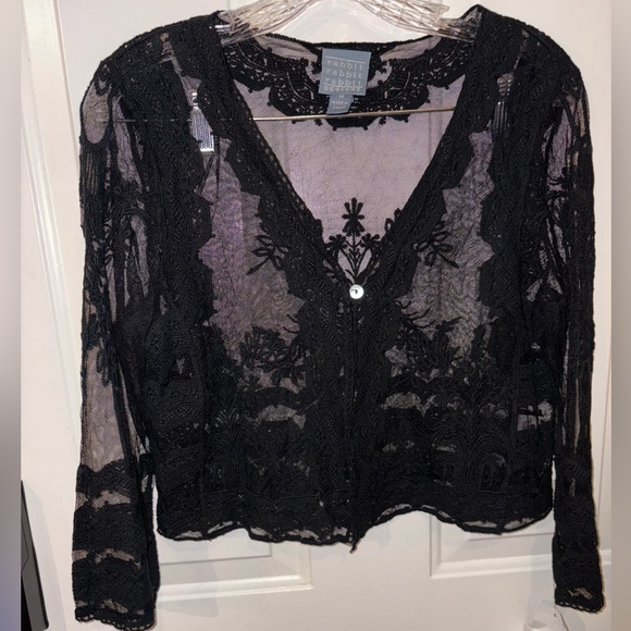 Rabbit Rabbit Rabbit | Tops | Rabbit Rabbit Rabbit Black Lace Top ...
